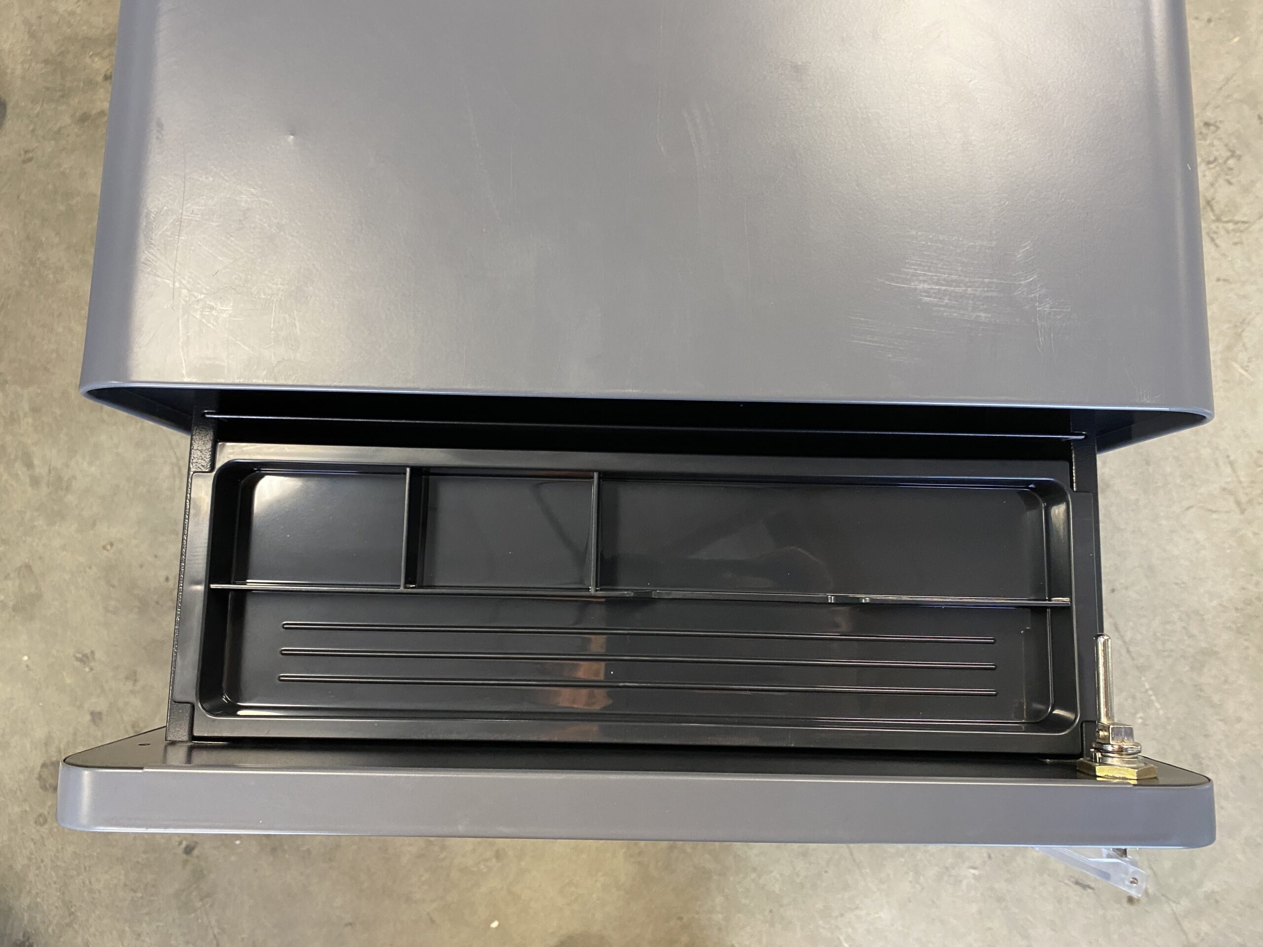 LAURA DAVIDSON Stockpile Curve Dark Grey 3 Drawer File Cabinet with ...