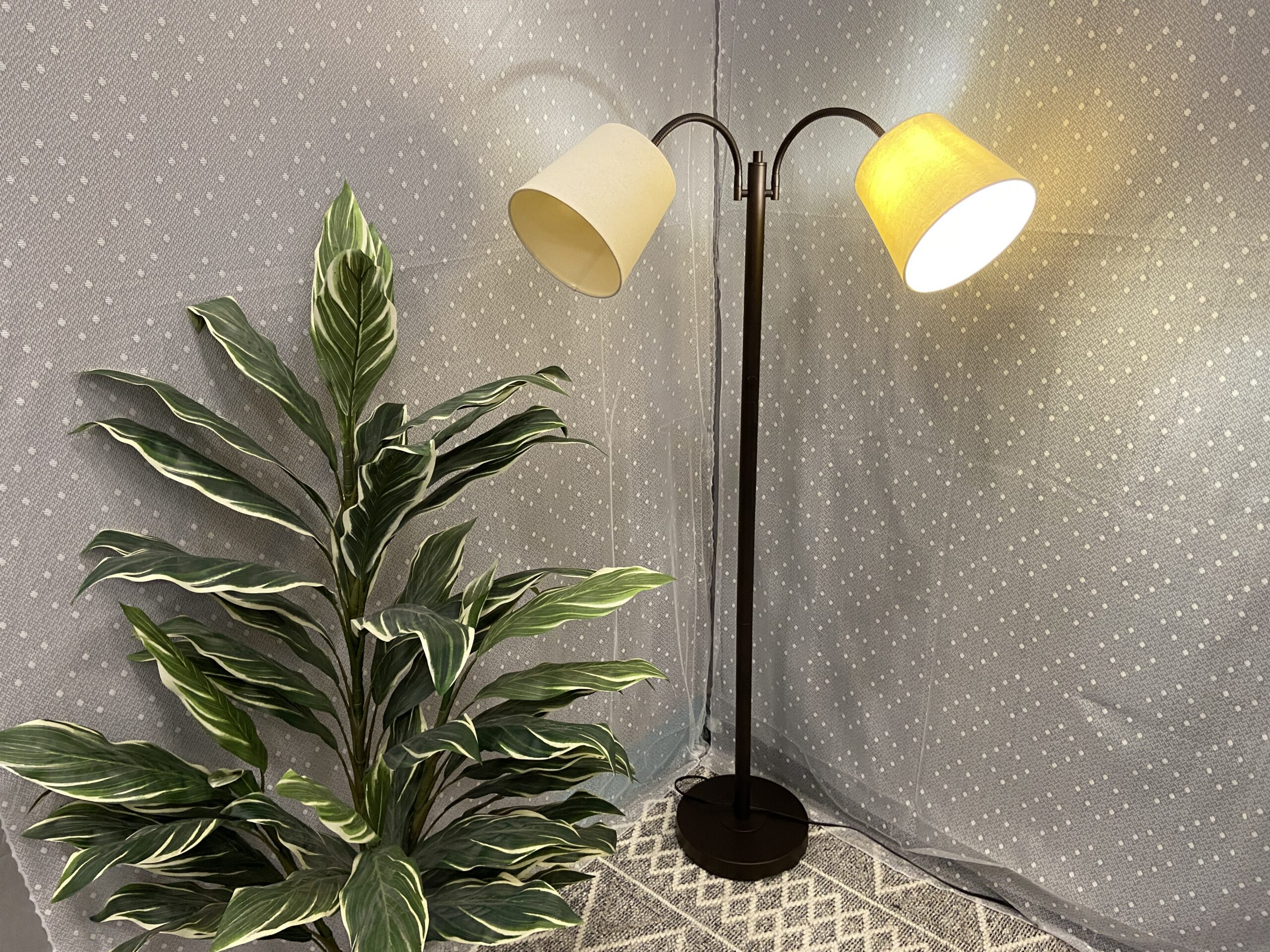 Modern Bronze Base 2 Arm Articulating Floor Lamp | Habitat Stores ...